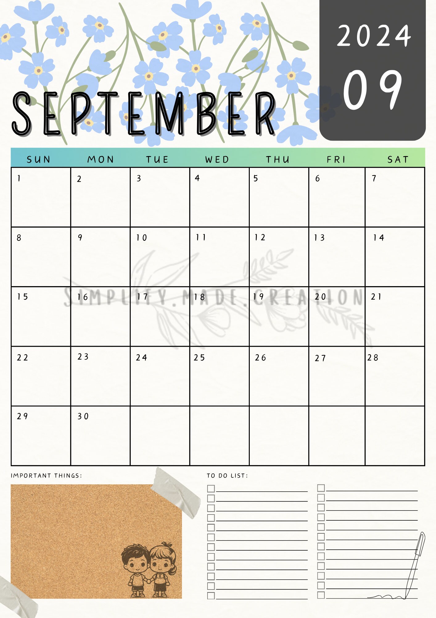 2024 2025 School Calendar and Monthly Planner | Instant Download PDF ...