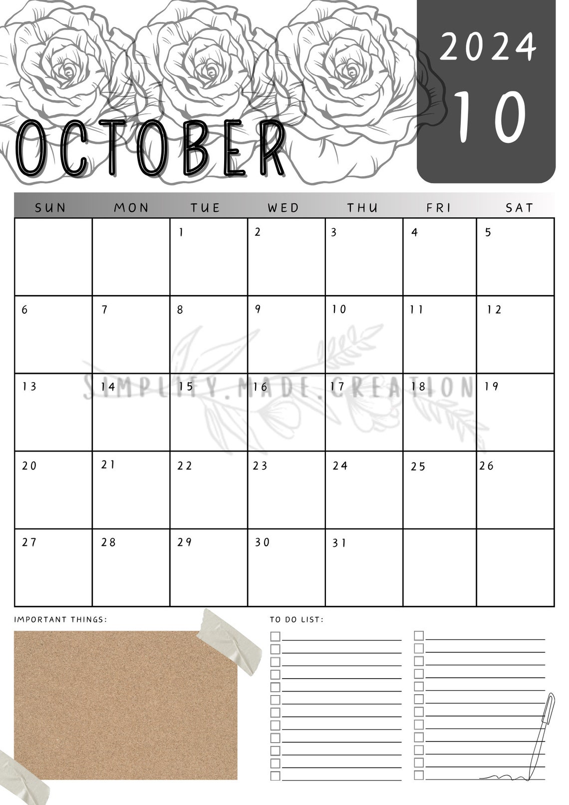 2024 2025 School Calendar and Monthly Planner | Instant Download PDF ...