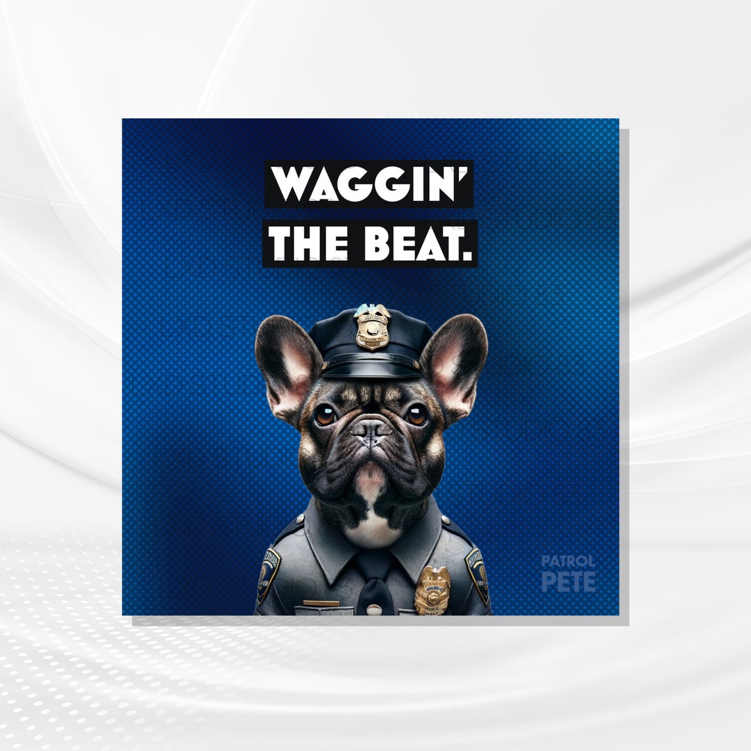 Police Officer "patrol Pete" Premium Sticker (3x3 In) - Etsy