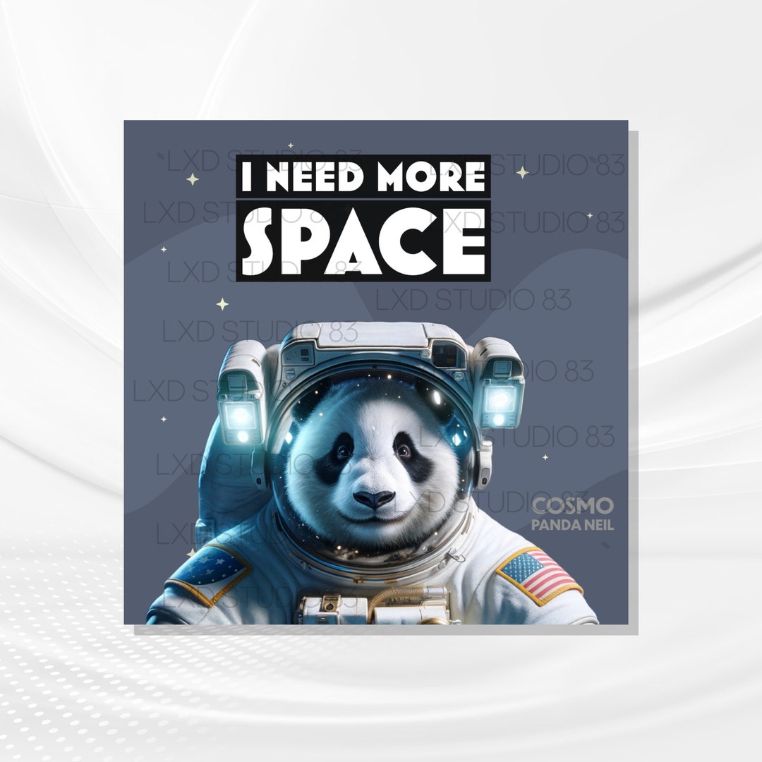 Astronaut "cosmo Panda Neil" Premium Sticker (3x3 In) - Etsy