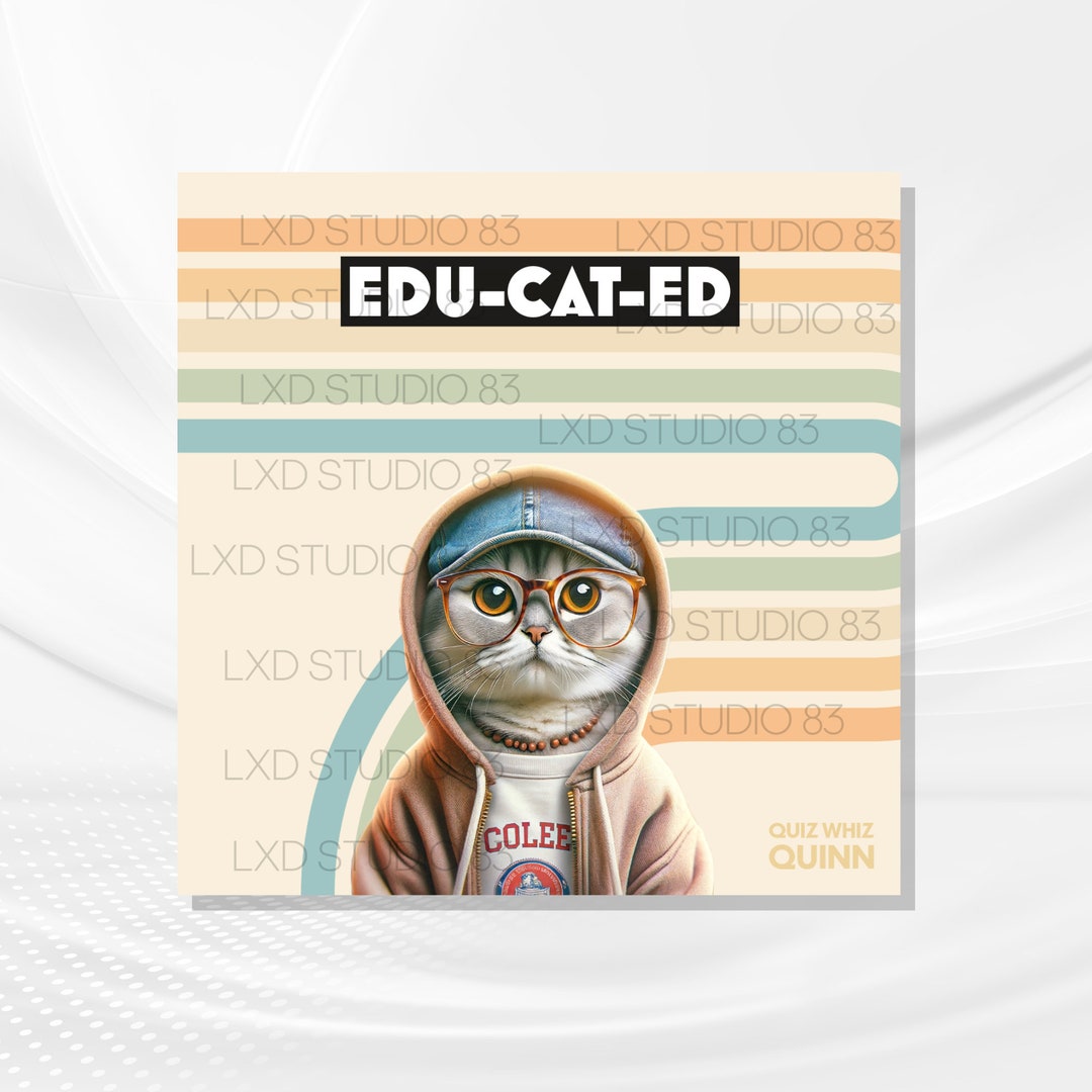 Student "quiz Whiz Quinn" Premium Sticker (3x3 In) - Etsy