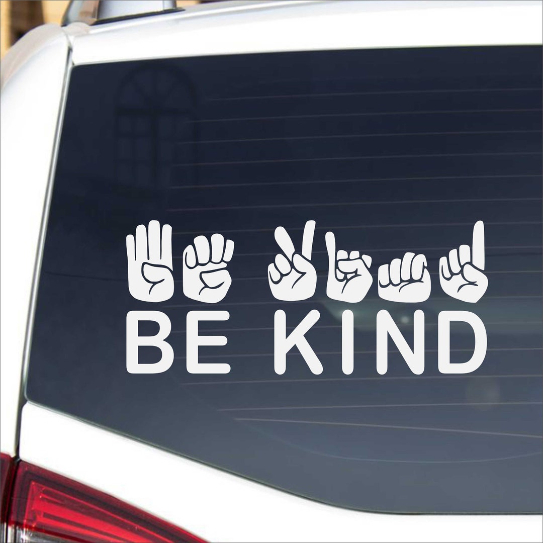 BE KIND ASL - Sign Language Decal - Etsy