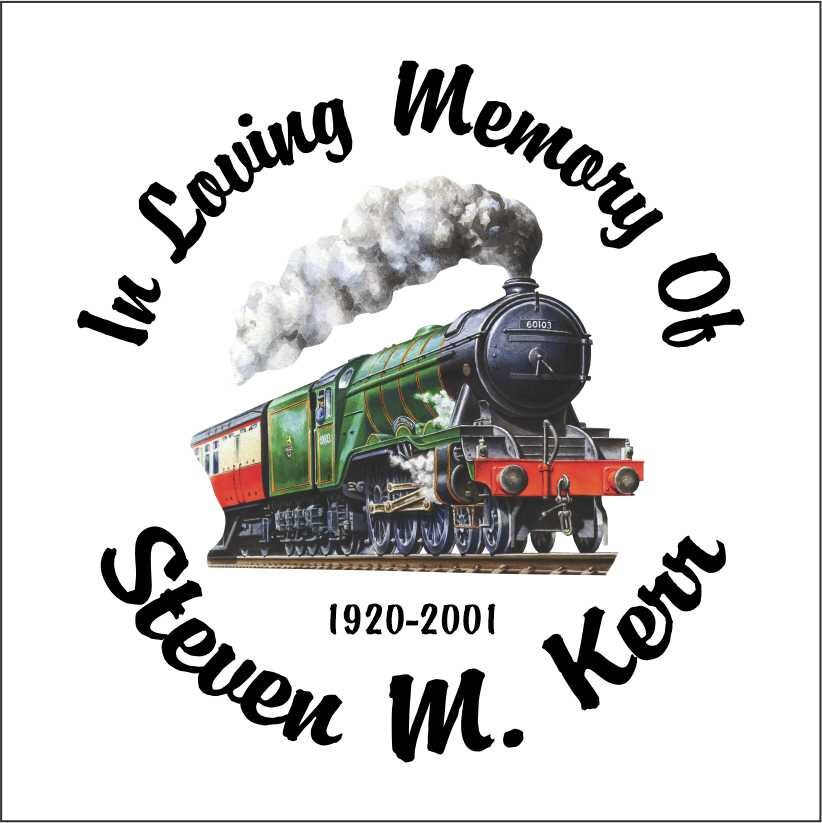 Steam Engine Locomotive FULL COLOR Train - Celebration of Life Decal - Etsy