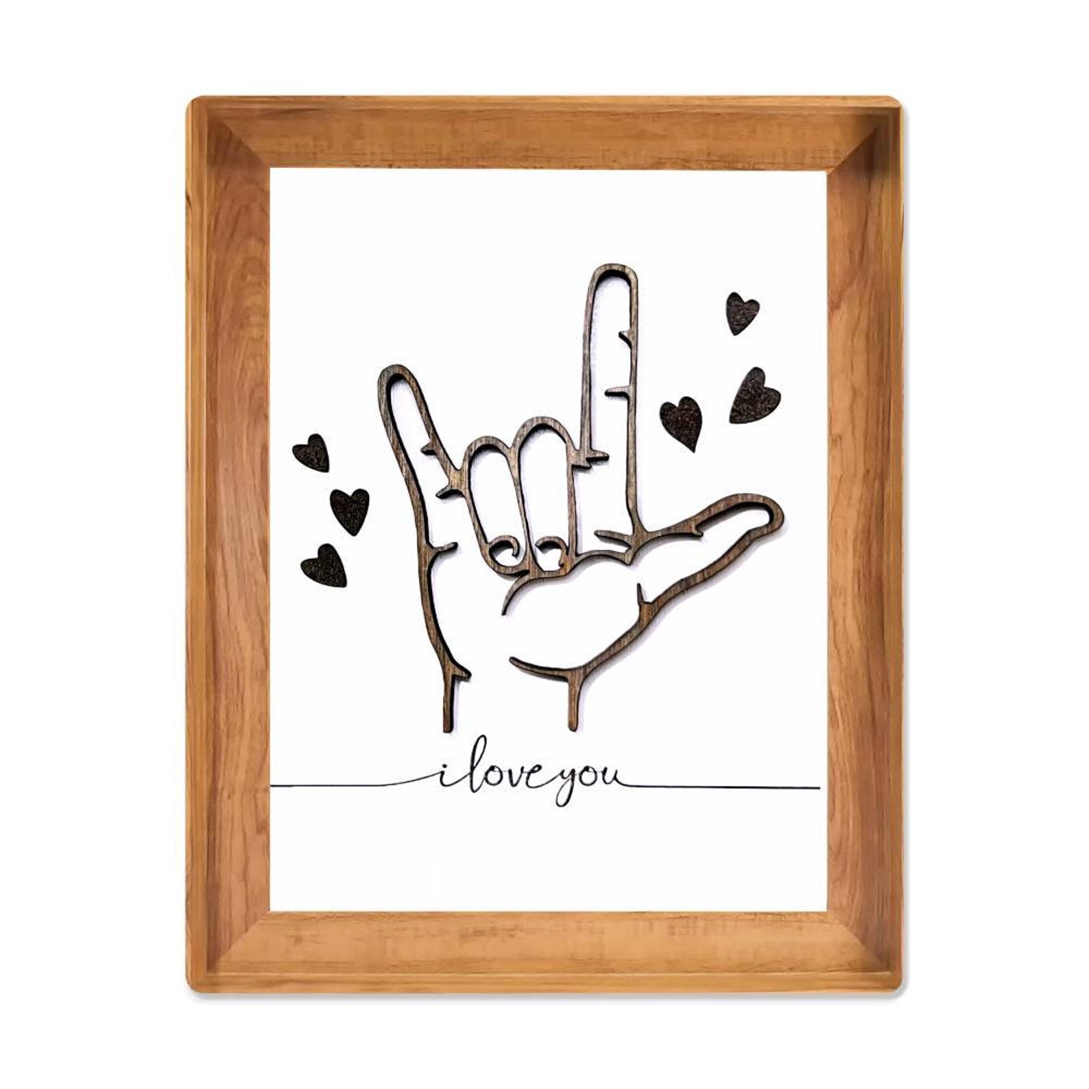 ASL I Love You - High Gloss Metal Art Print - ILY - Etsy