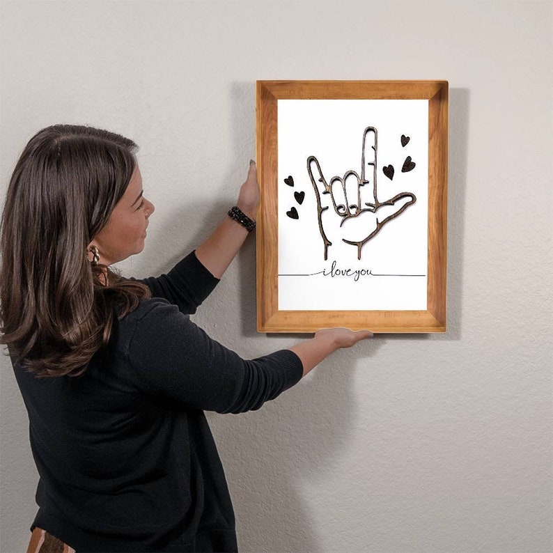ASL I Love You - High Gloss Metal Art Print - ILY - Etsy
