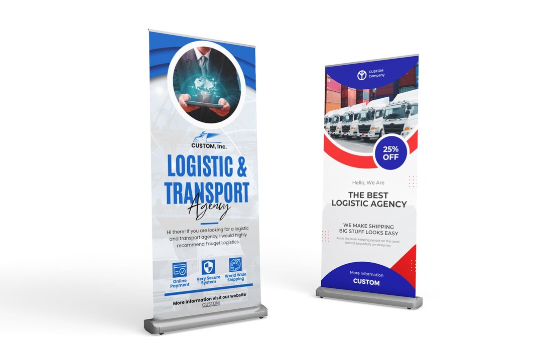 Customizable Retractable Banner: Brand Event Sign - Etsy