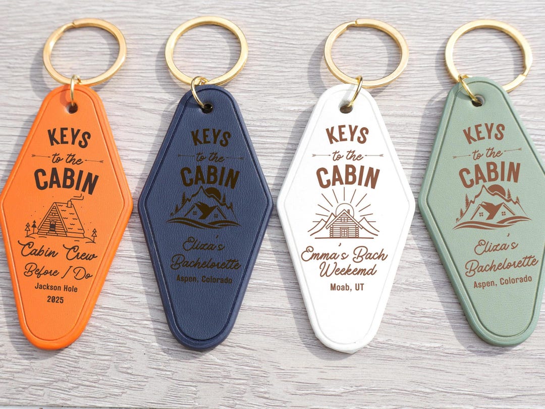 Bachelorette Party Motel Keychain, Keys to the Cabin Batch Weekend ...