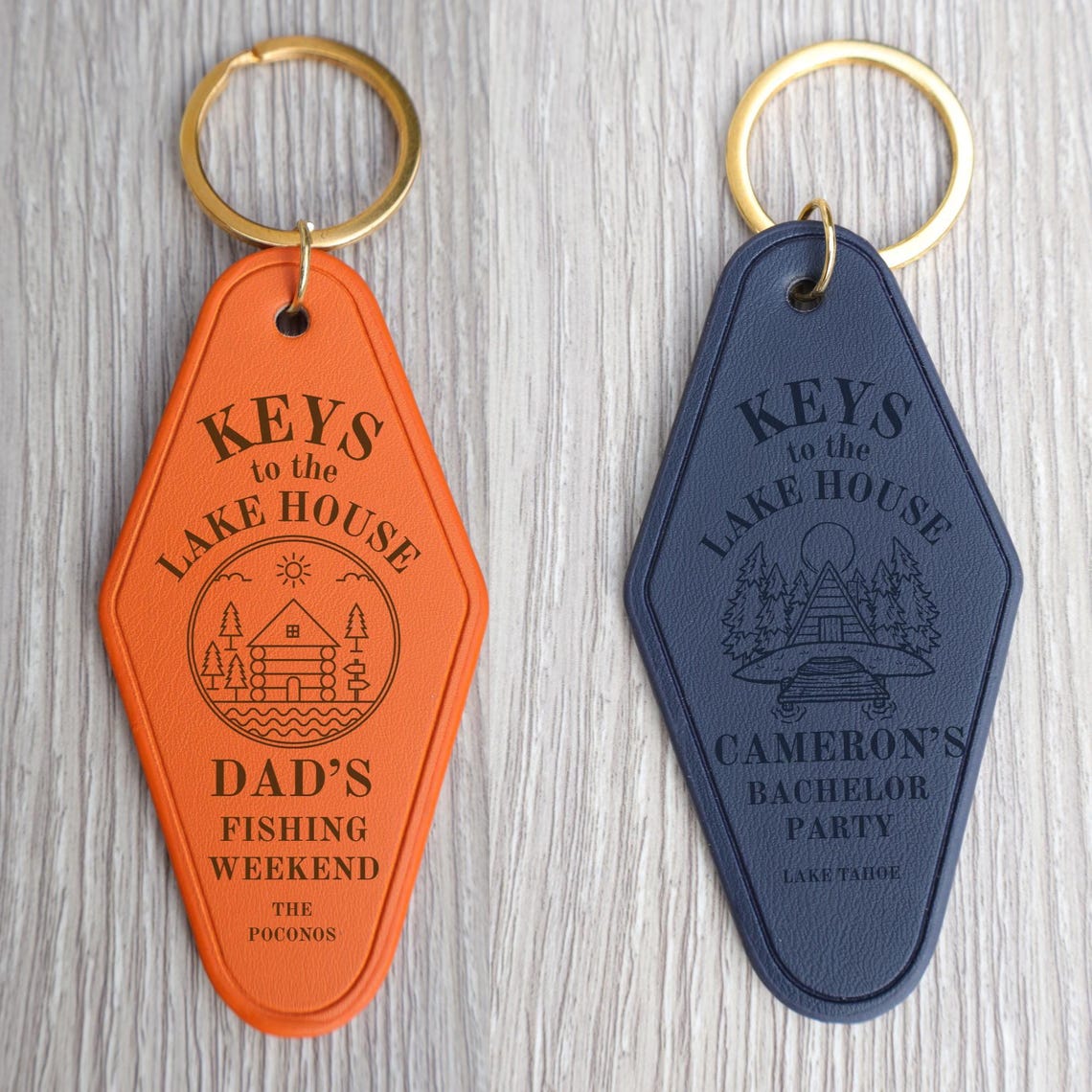 Personalized Lake House Keychain, Retro Motel Key Ring, Handmade - Etsy