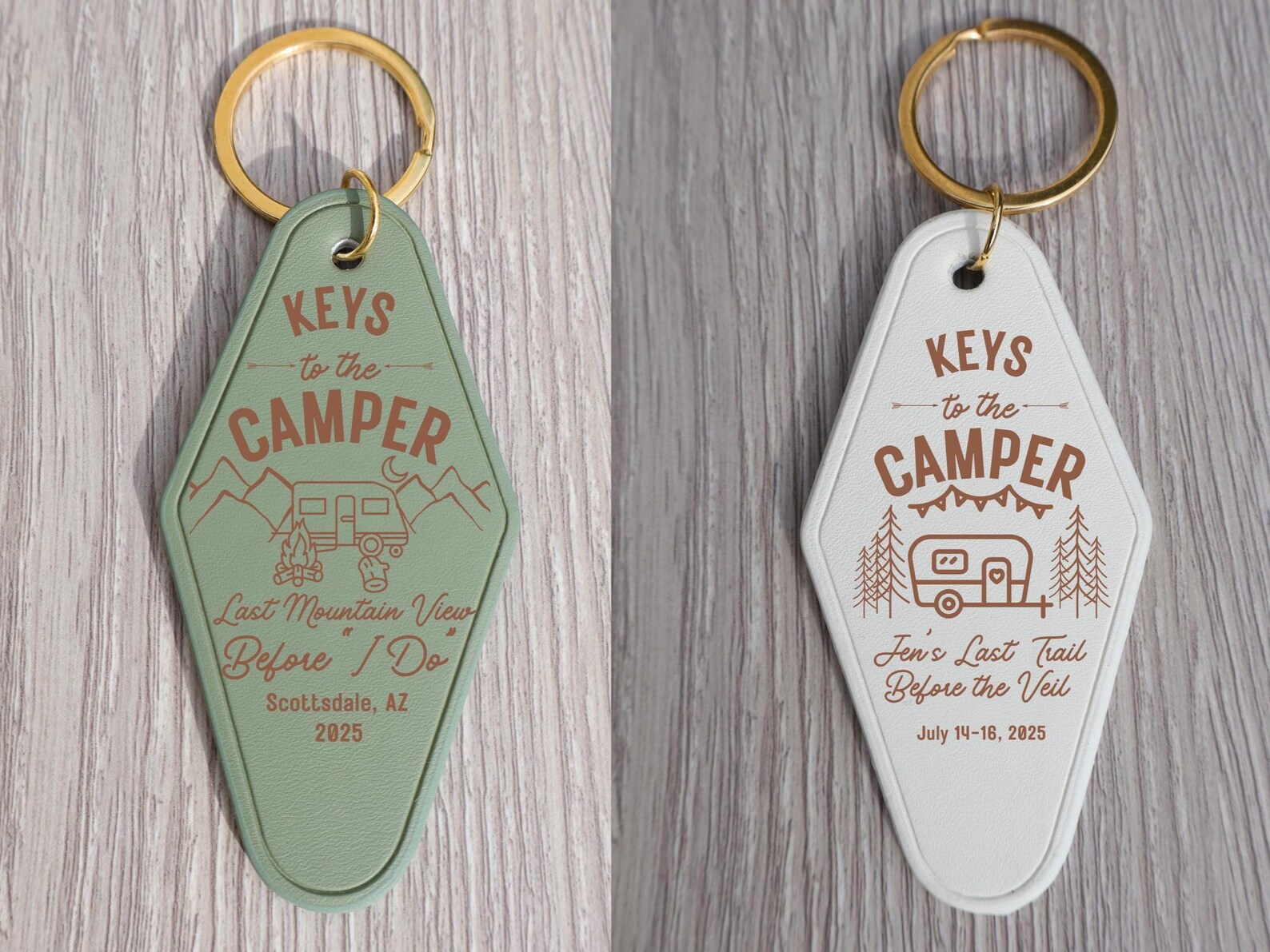 Bachelorette Camper Party Motel Keychain, Camping Batch Weekend, Custom ...