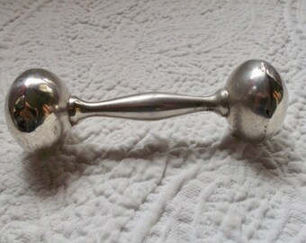 Silver rattle | Etsy