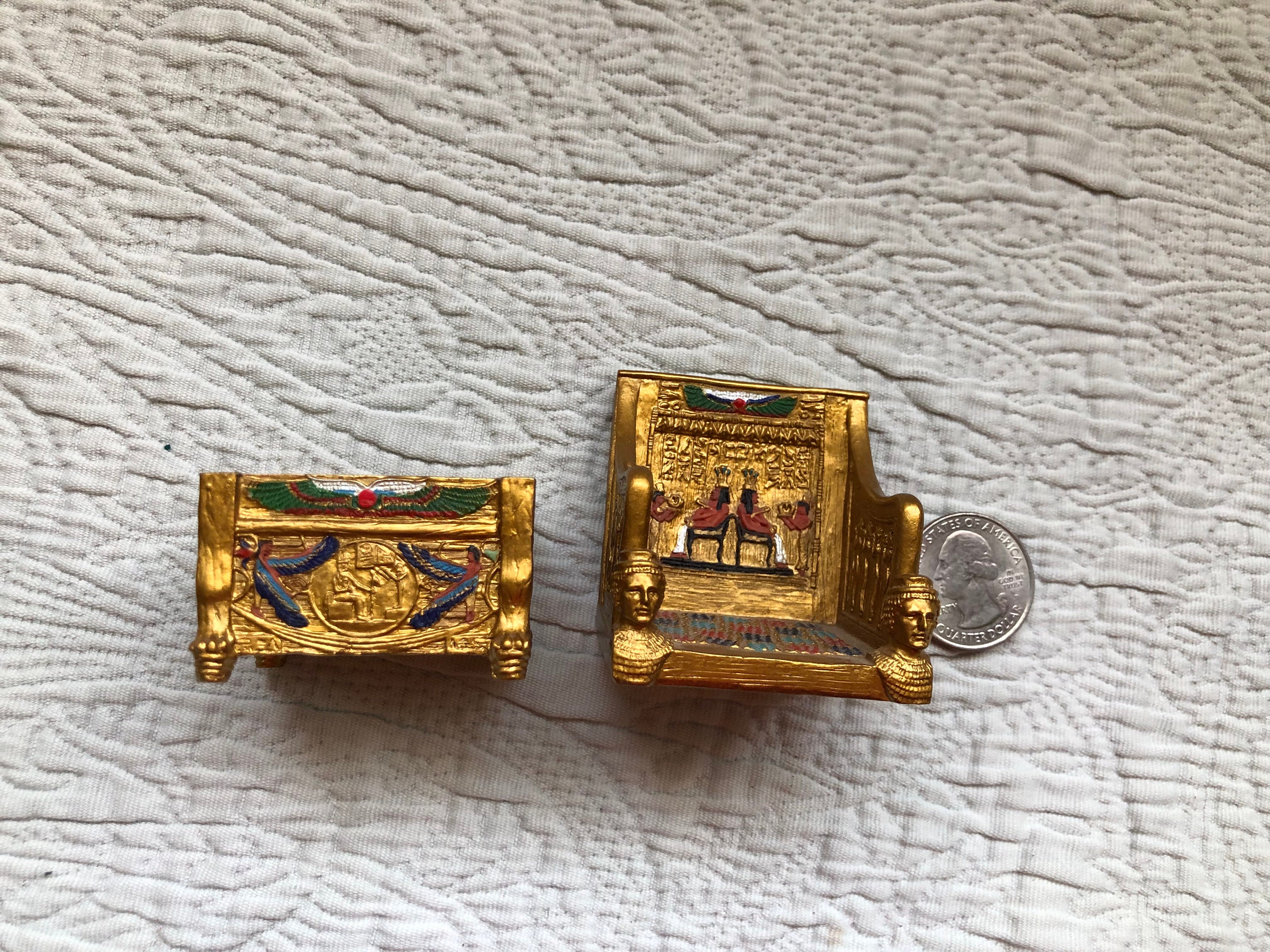 Vintage Replica of Egyptian Chair of Sitamun Small Jewelry/trinket Box ...