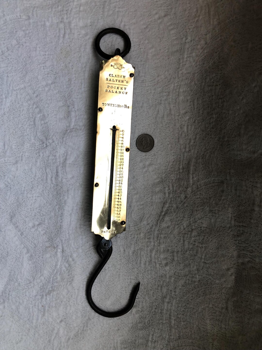 Large Vintage Salters Class II Brass Hanging Spring Scale to 60 LBS - Etsy