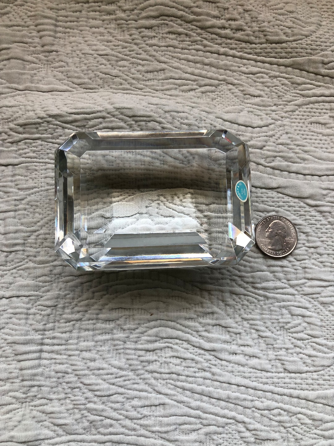 Vintage Tiffany & Co Faceted Rectangular Emerald Cut Crystal ...