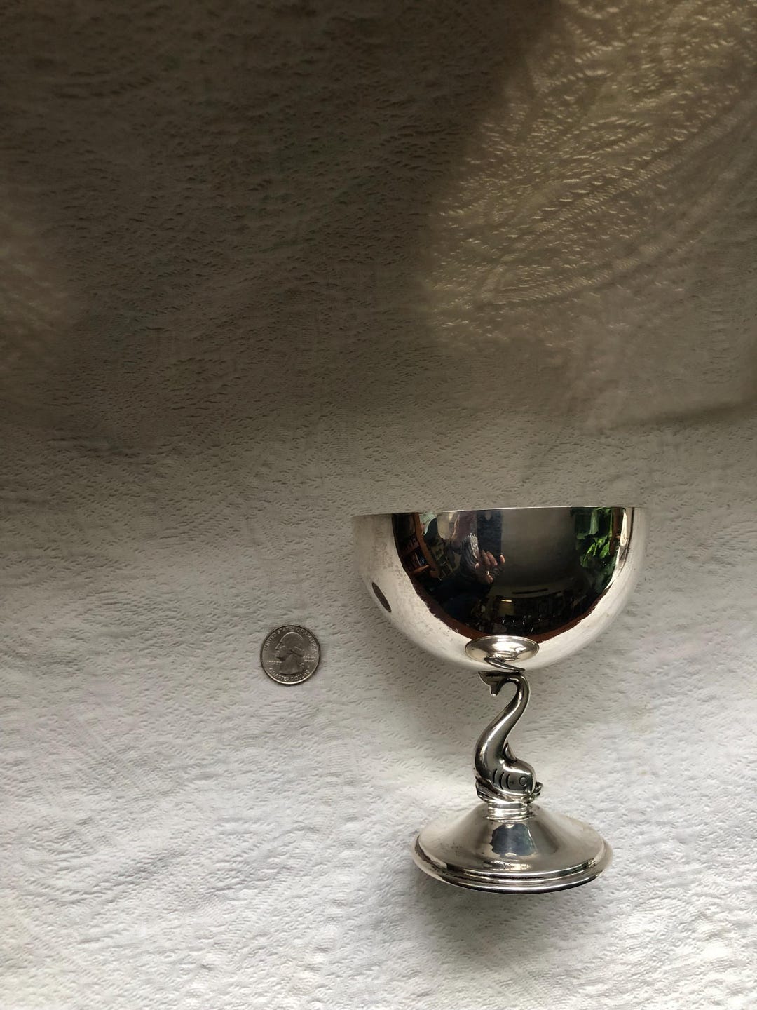 Rare Vintage Mexican TANE Sterling Silver Goblet or Chalice on Dolphin ...
