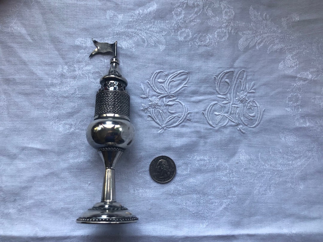 Vintage Judaica Sterling Silver Havdalah Besamim Spice Tower - Etsy