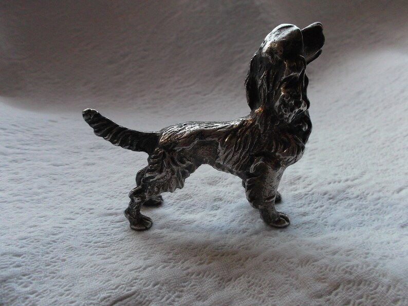 Vintage Silver Plated Iron Irish Setter Figurine - Etsy