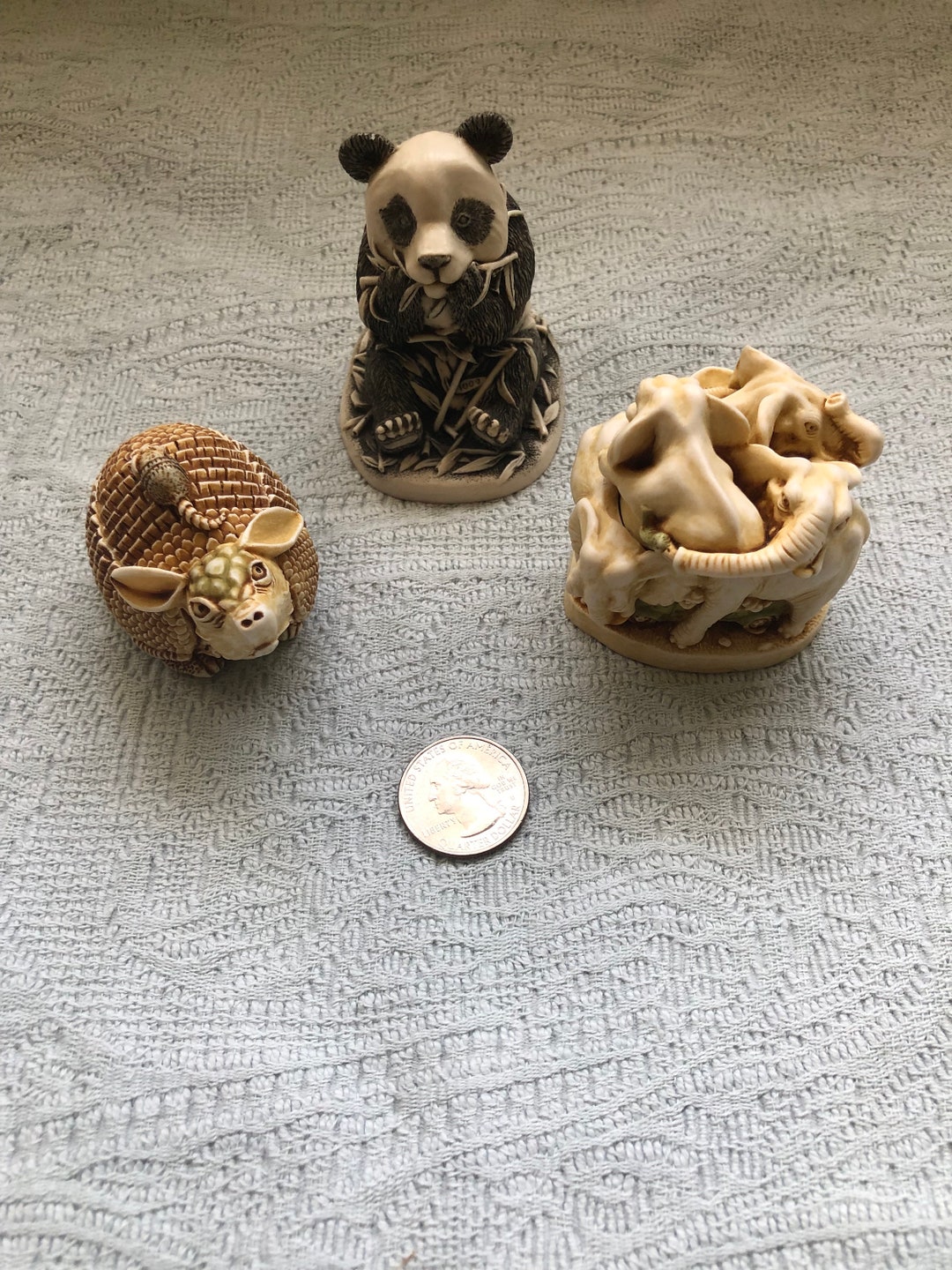 3 Harmony Kingdom Boxes Bamboozled Panda, Safari Elephants and Baby on ...