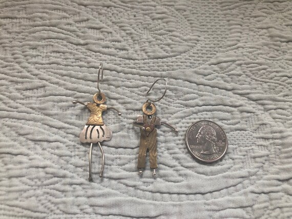 Pair of Artisan Made Mixed Metal Male Female Figure D… - Gem