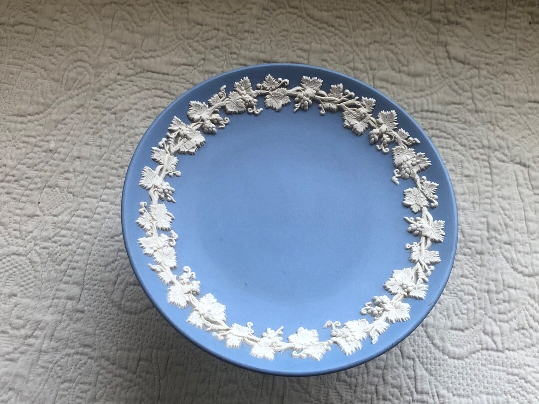 Lovely Vintage Wedgwood Powder Blue Jasperware Pedestal Bowl - Etsy