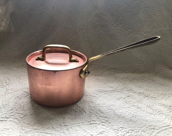 Vintage All Clad Cop R Chef Copper, Brass and Stainless Steel Pot With ...