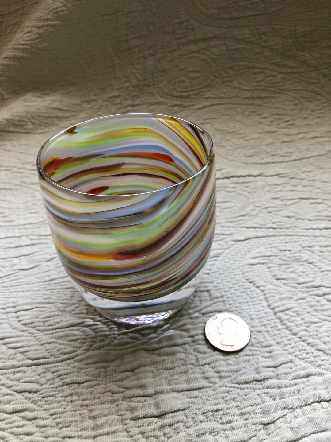 Multi-colored “living Color” Handblown Glassybaby Votive Candle Holder ...