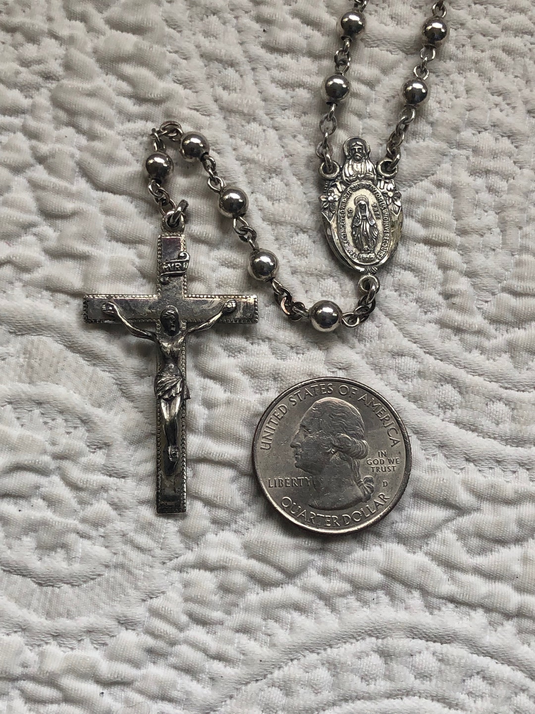 Lovely Vintage Religious Sterling Silver Creed Rosary - Etsy