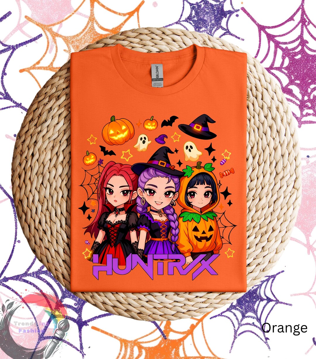 Spooky Huntrix Halloween Shirt: Kpop Demon Hunters Saja Girls Tee - Etsy