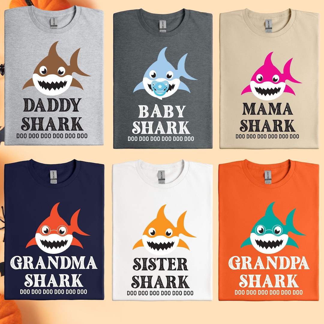 Custom Baby Shark Family Shirt: Birthday Matching Tee - Etsy
