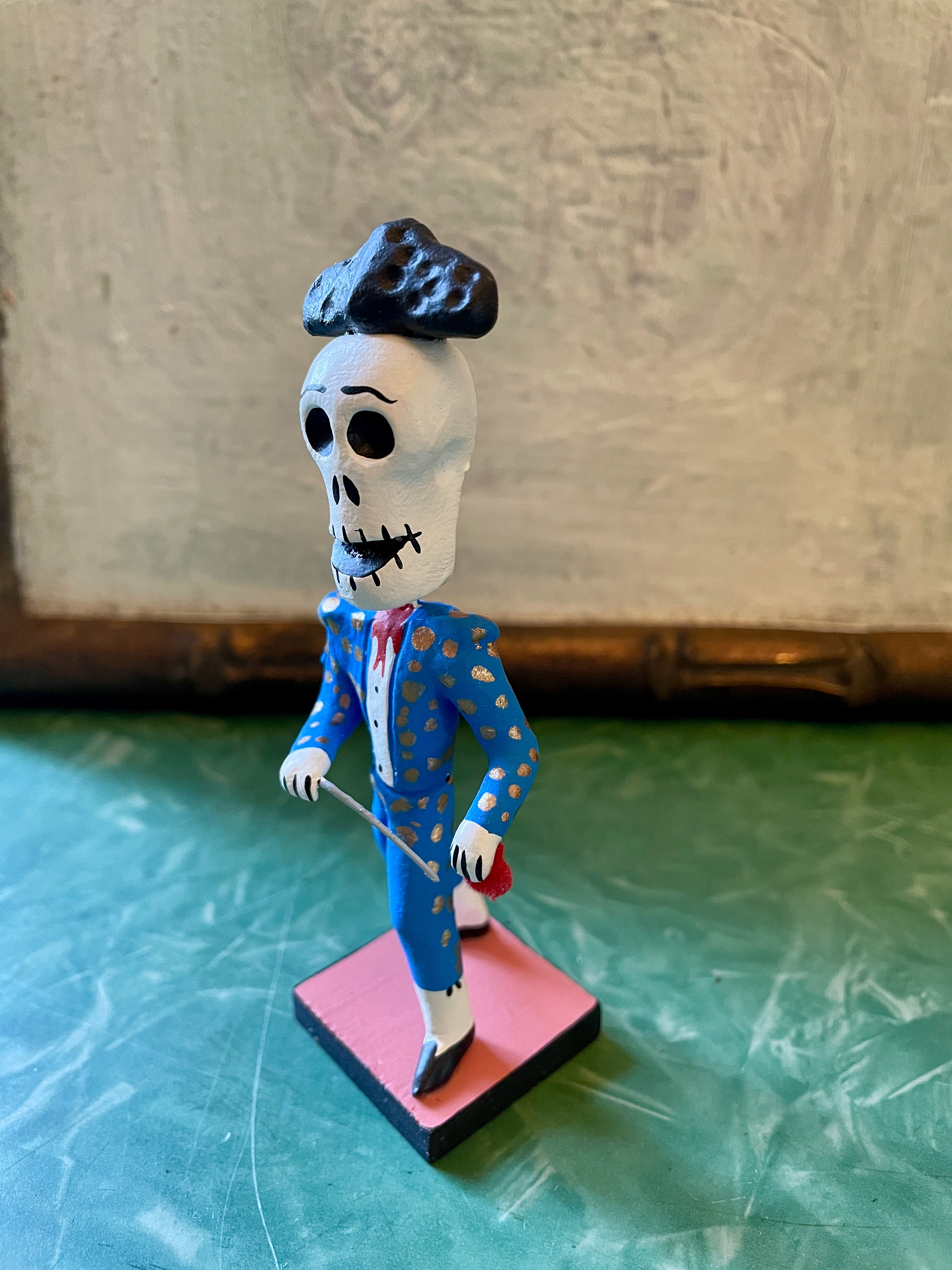 Mexican Matador Bullfighter Day of the Dead Ceramic Figurine, Dia de ...