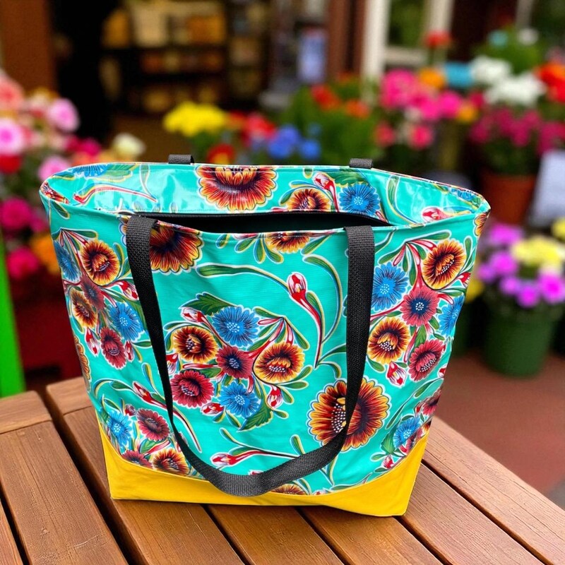 Oilcloth Tote Bag - Etsy
