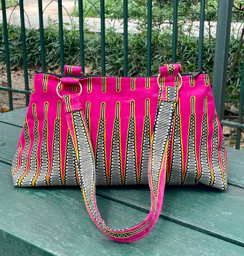 Pink African Print Wax Cloth Shoulder Bag, Handbag, Purse - Etsy