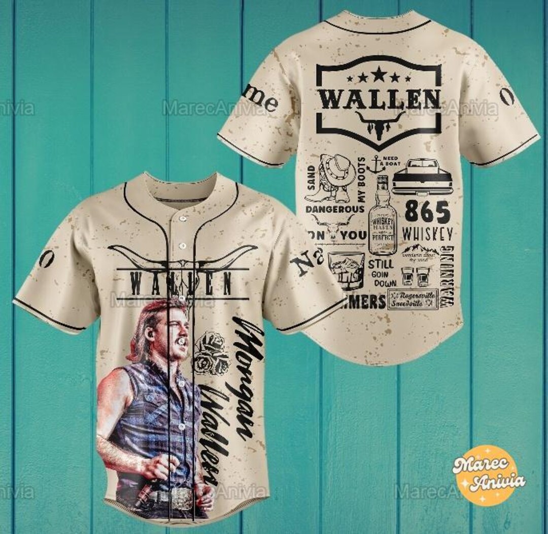 Custom Morgan Wallen Baseball Jersey Shirt, Country Music Jersey ...