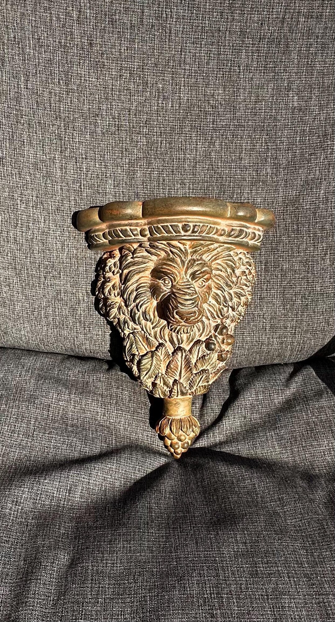 Vintage Wall Lion Shelf Lion Face Unique Shelf Picture or Plant Stand ...