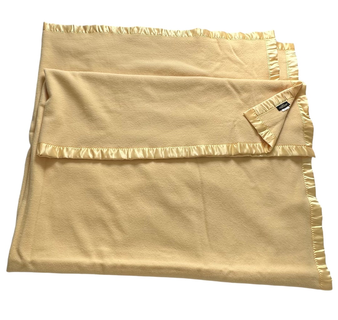 Pendleton Wool Blanket 90 X 90 Queen Yellow W/ Satin Binding Edge ...