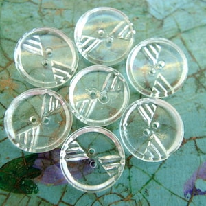 Buttons, Clear Glass Buttons, Transparent, 14mm, for Button Jewelry ...