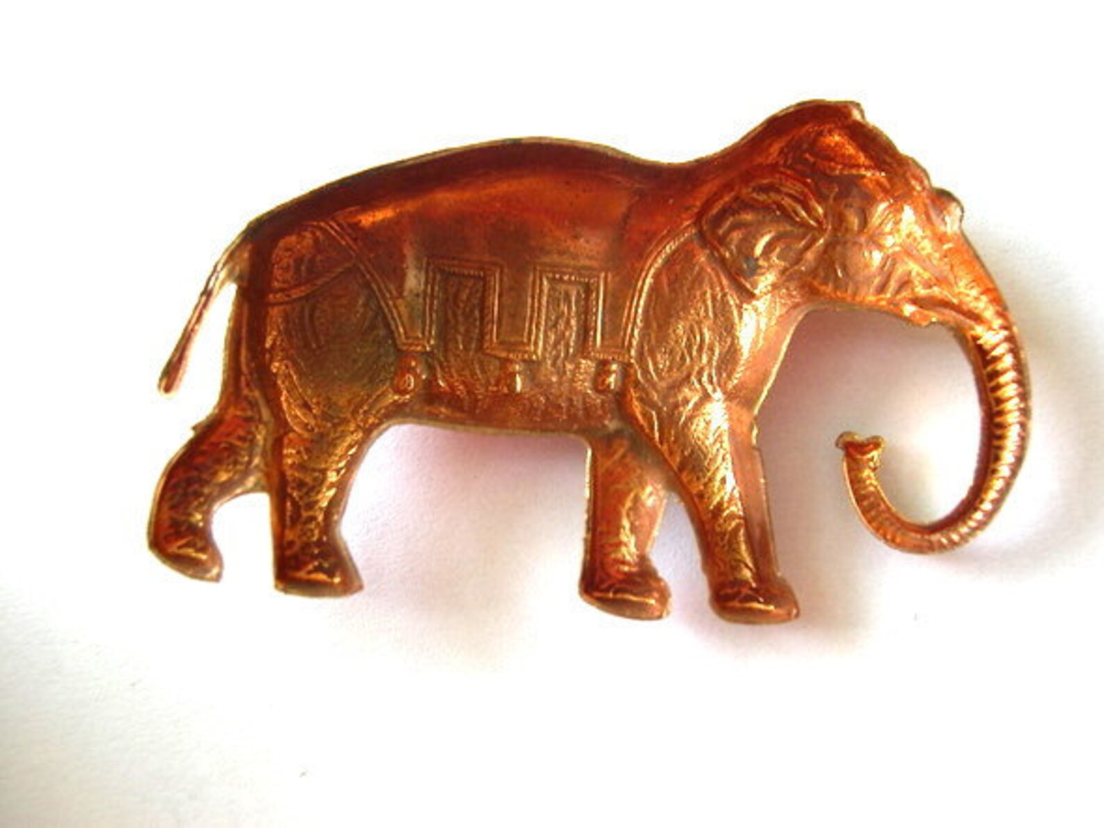 ELEPHANT Vintage Metal Stamping Findings Unique LARGE Made of - Etsy