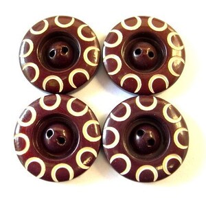 6 Vintage Buttons Plastic, Unique Pattern 19mm - Etsy