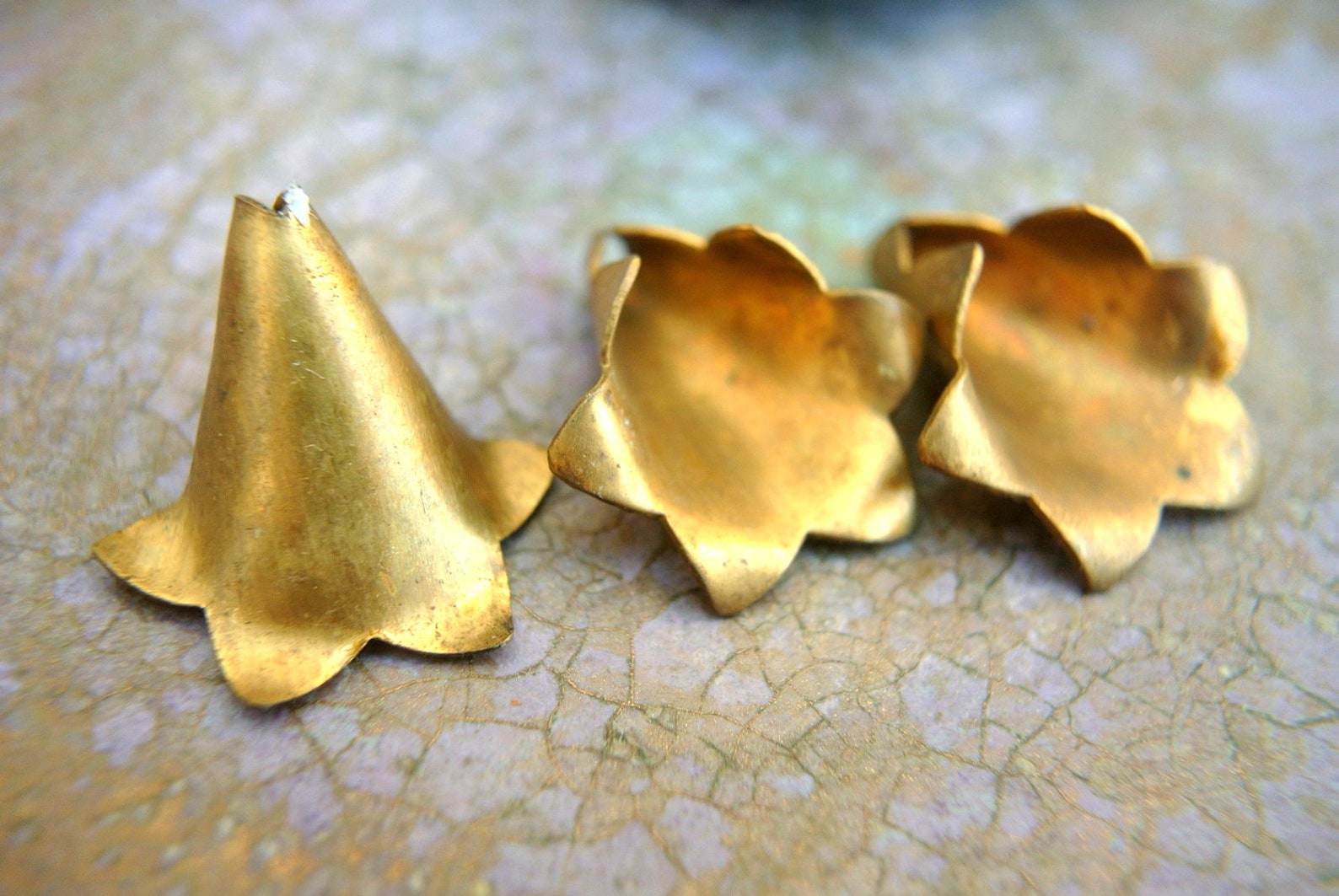 6 Vintage Metal Beads,bronze Color, Unique, 23mmx20mm - Etsy