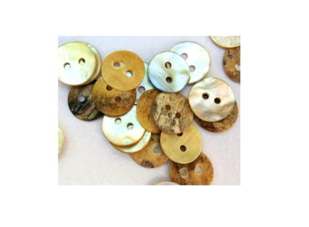 10 Shell Buttons, Natural Color, 11mm, Great for Button Jewelry - Etsy