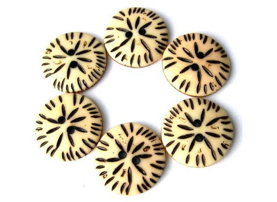 6 Vintage Ethnic Oriental Buttons Plastic 25mm Sew on Buttons - Etsy