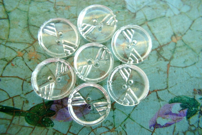 Buttons Clear Glass Buttons Transparent 14mm for Button | Etsy