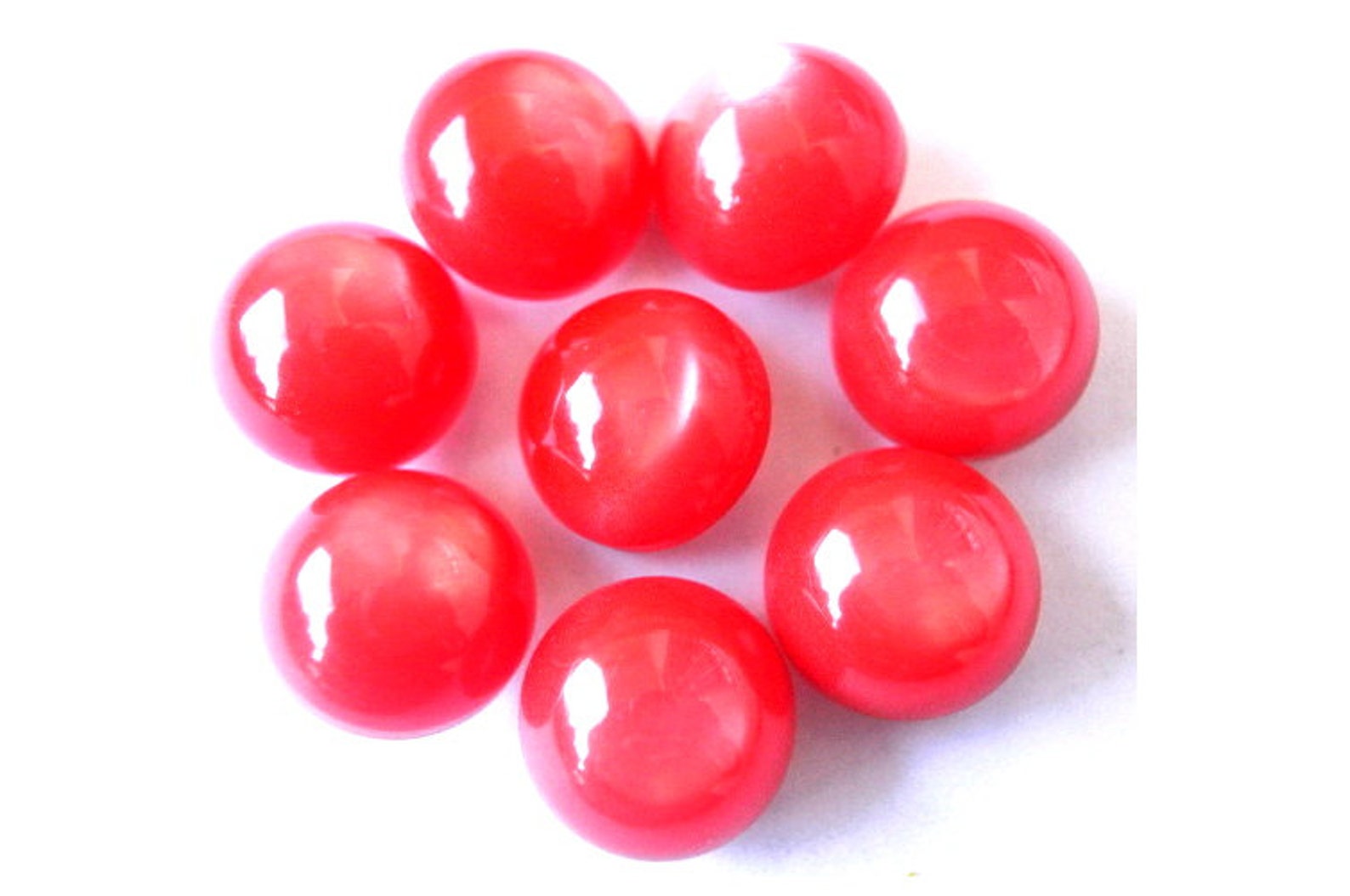 6 Vintage Plastic Buttons, Mushroom Shape Orange to Red, 15mm - Etsy