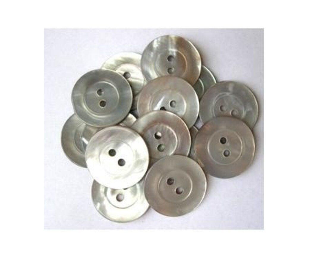 10 Vintage Shell Buttons Mother of Pearl Natural Color 18mm - Etsy