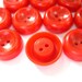 7 Vintage Buttons, Plastic Buttons, Red, 17mm, 6mm Thick - Etsy