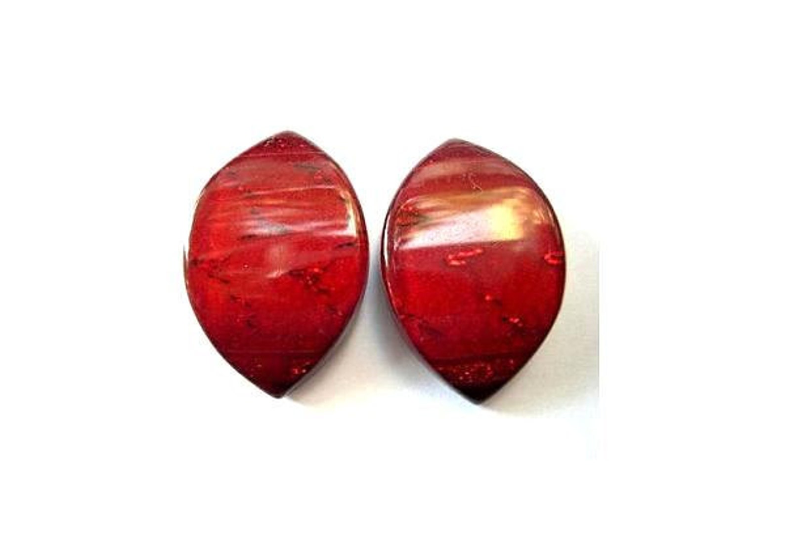 6 Vintage Buttons Deep Red Unique Shape-choose Size | Etsy