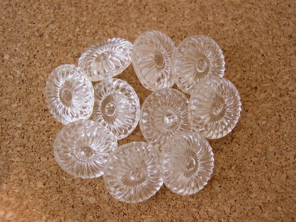 Buttons Antique Vintage Clear Glass Crystal Buttons rays | Etsy