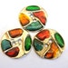 6 Buttons, Vintage, Metal Trim Buttons , Great for Button Jewelry, 20mm ...