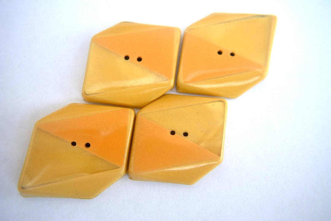 6 Antique Vintage Celluloid Buttons, ART DECO, Unusual Shape, RARE ...