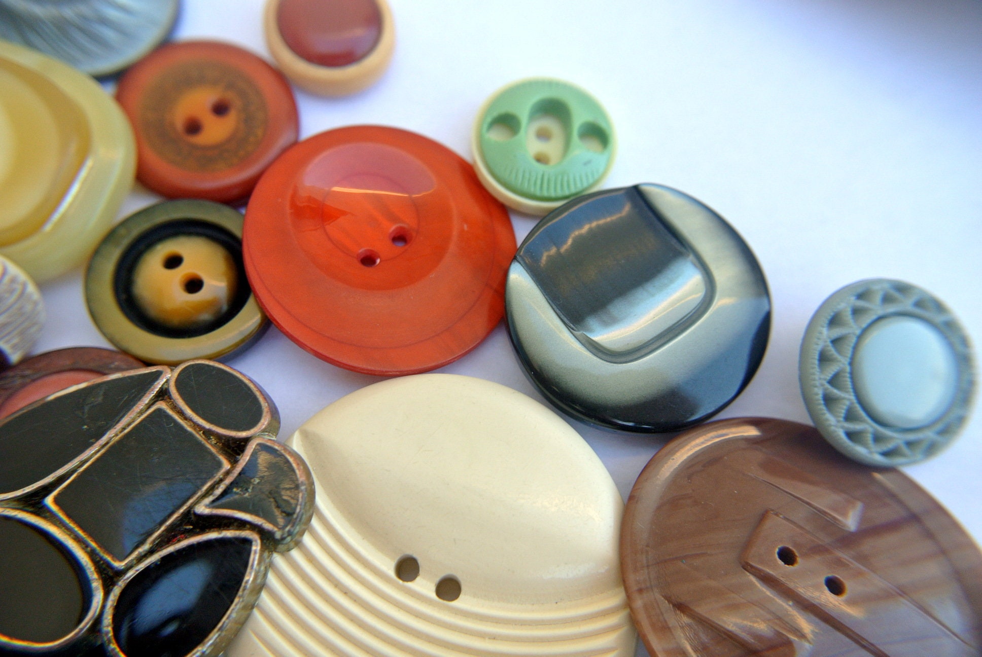 55 Antique and Vintage Plastic Buttons Unique Rare Buttons - Etsy