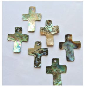 Cross Made of Abalone Shell Pendant Suitable to Create - Etsy